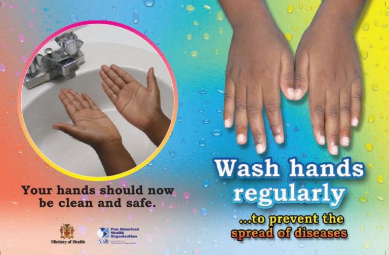 Wash Hands Regularly – Ministry of Health & Wellness, Jamaica