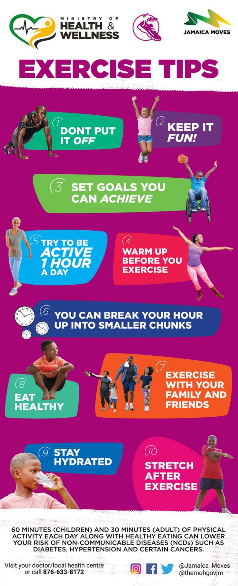 Physical Activity Banners – Ministry of Health & Wellness, Jamaica